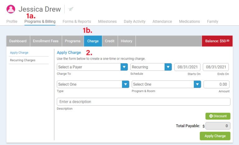 How to Create Recurring Charges